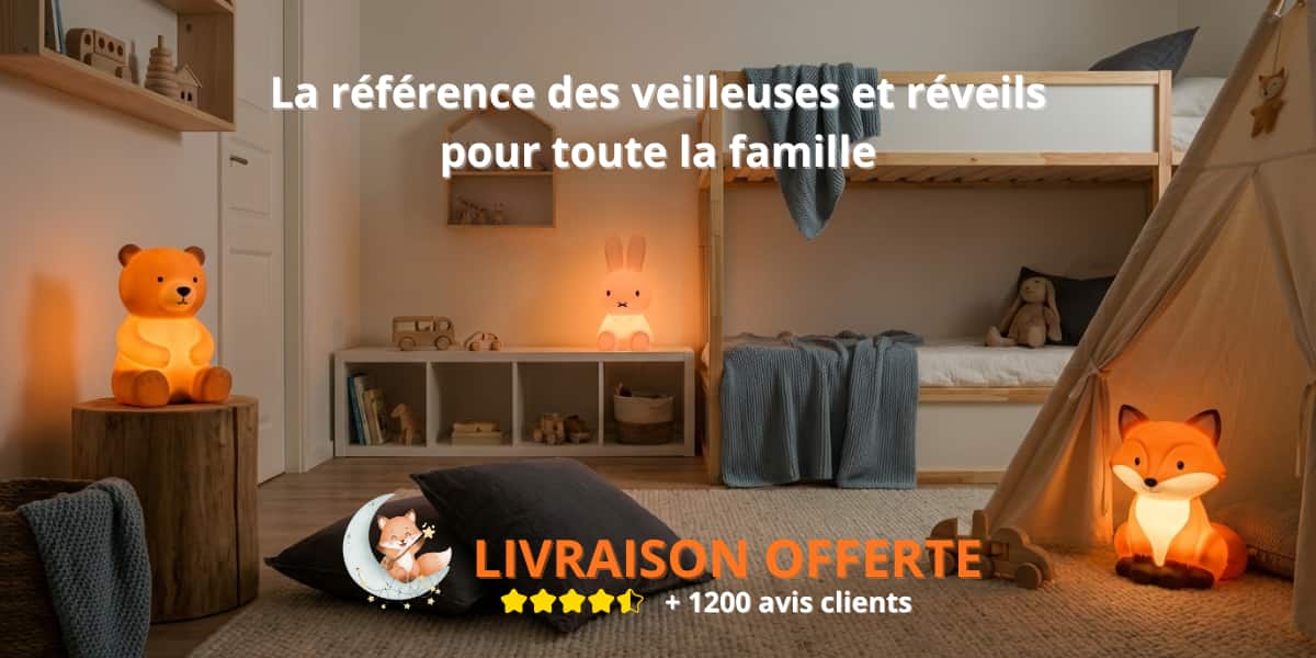 Veilleuse et Réveil pour toute la famille. N°1 en France
